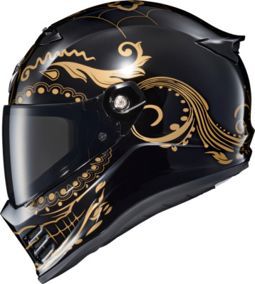 Scorpion EXO Covert FX Motorcycle Helmet El Malo Gold/Gloss Black ...