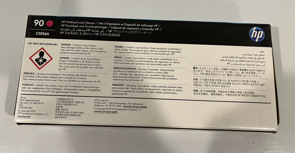 Genuine HP 90 Magenta C5056A DesignJet Printhead and Cleaner 4000/4500 ...