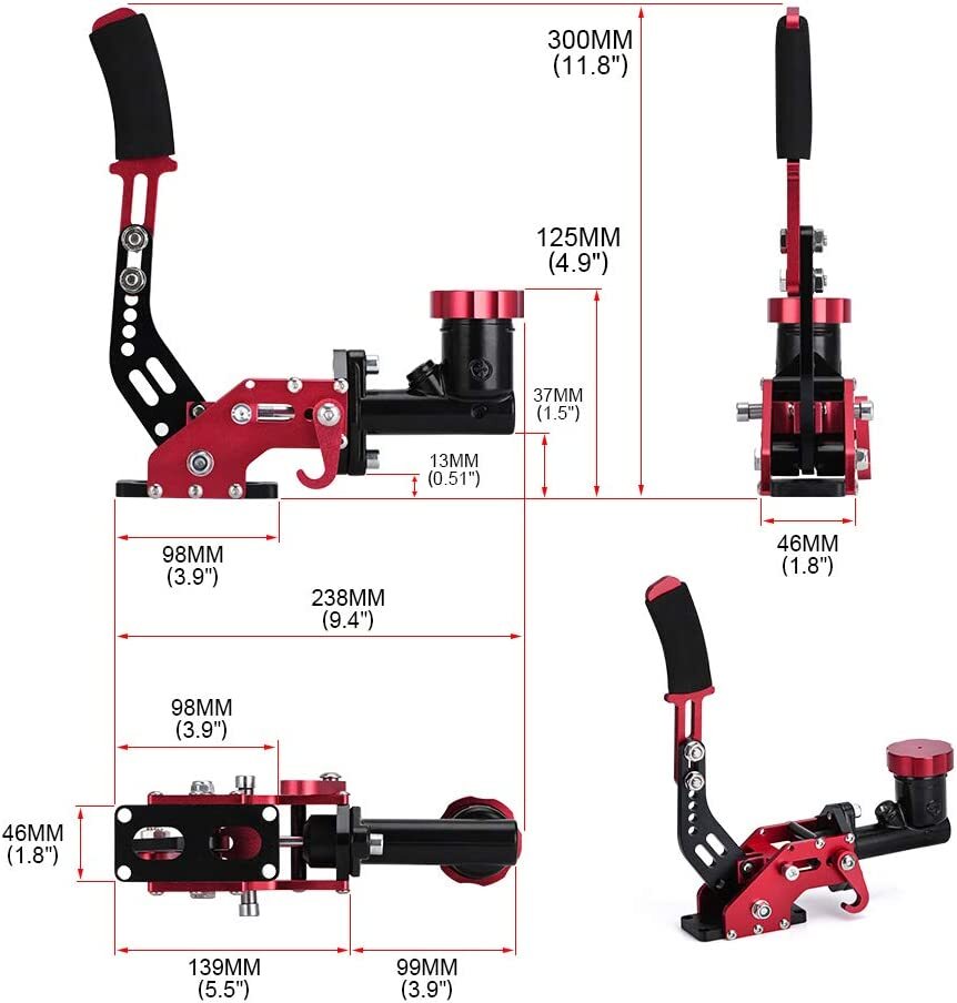 USA Racing Car Hydraulic E-Brake Drift Rally Lever Handbrake Gear with ...