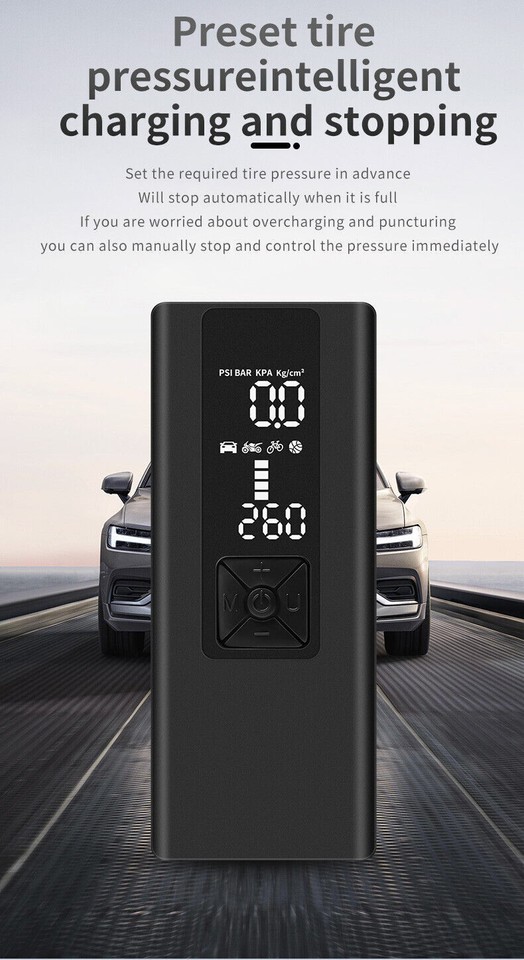 Air Moto Air Pump Tire Inflator Portable Air Compressor Air Pump for ...