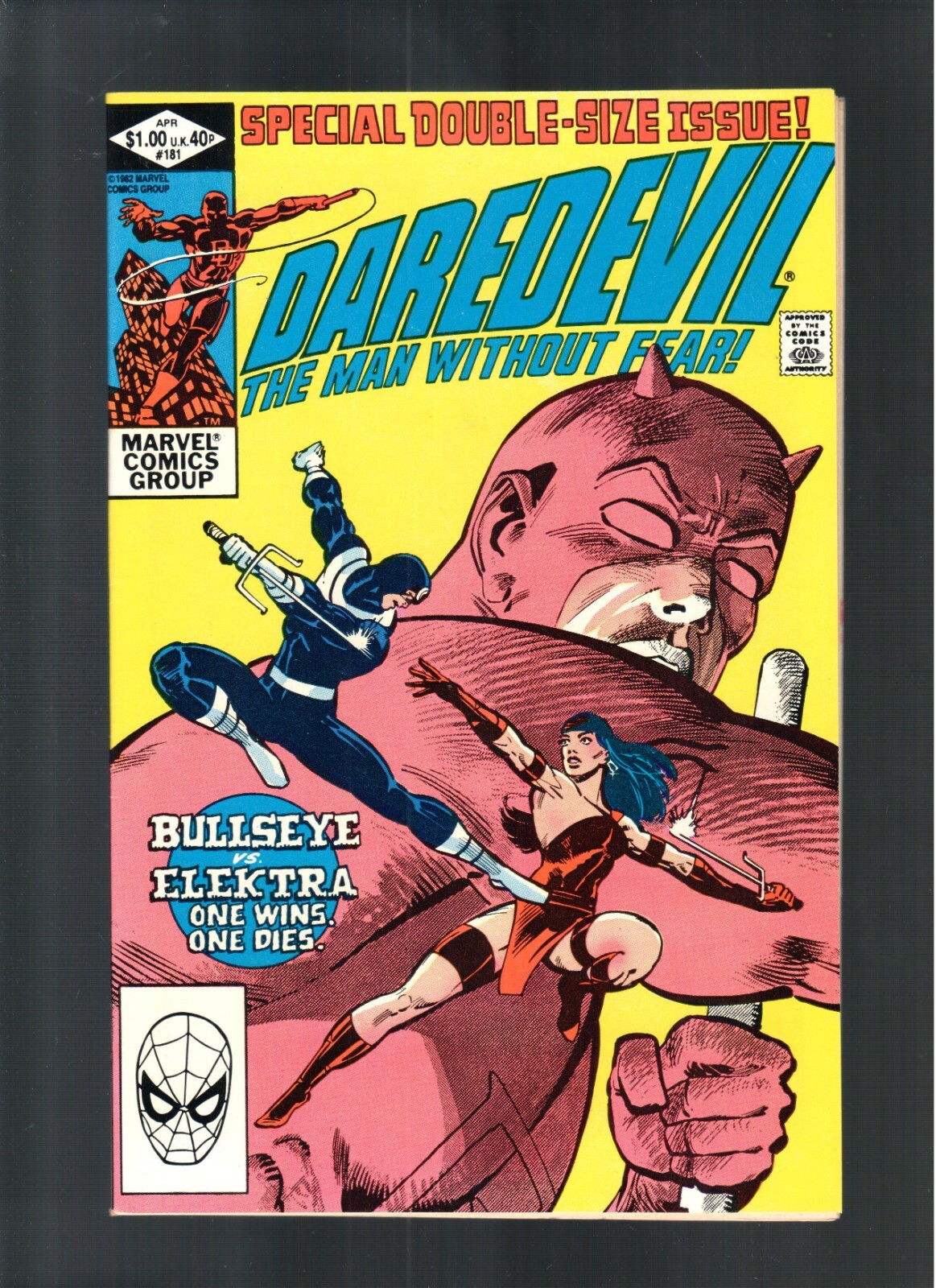 DAREDEVIL # 181 ( 1982 ) DEATH OF ELEKTRA ! MARVEL COMICS SHARP COPY ...