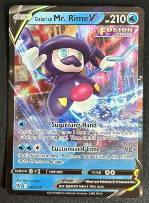 Galarian Mr. Rime V 049/189 Astral Radiance Ultra Rare Holo Pokemon TCG ...