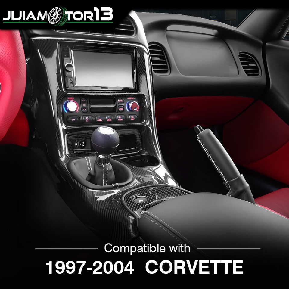 Fit For Chevy Corvette C5 Double Din Dash Installation Kit Carbon Fiber ...