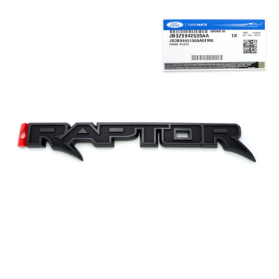 Genuine RAPTOR Rear Logo Emblem Raptor 3D Black Fits Ford Ranger 2019 ...