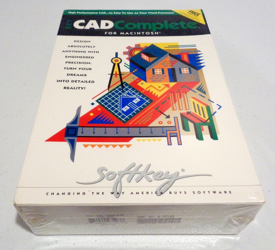 VINTAGE Softkey Software Key CAD Complete FOR MACINTOSH New Never ...