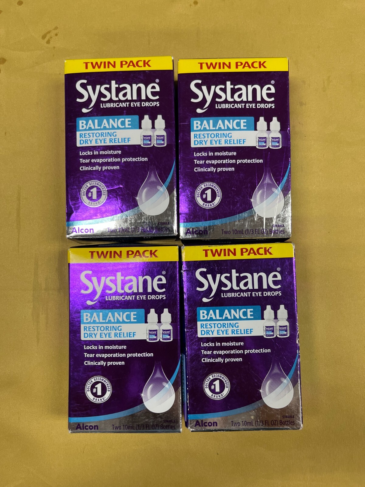4 New Twin Pack Systane Balance Restoring Dry Eye Relief - 2 10mL Each ...