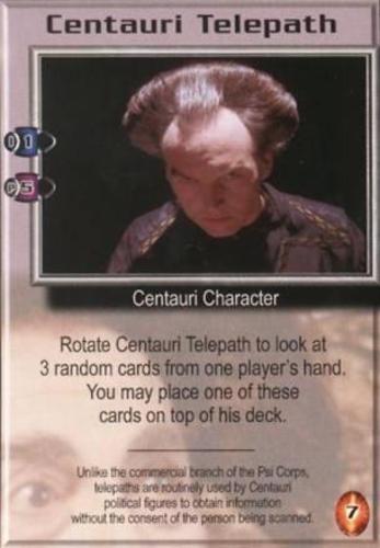 Babylon 5: Centauri Telepath [Ungraded] from set B5 Premiere B5 ...