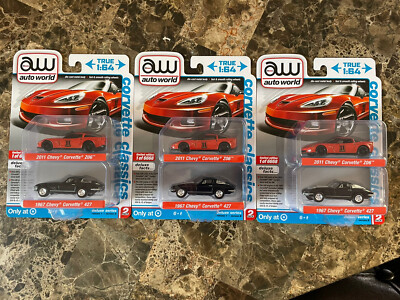 Auto World Corvette 2 Car Pack Chase Target Exclusive 2022 - 2011 1967 ...
