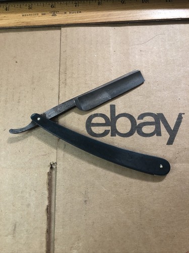 Model Supply Company Rare Blue Steel Straight Razor. | eBay