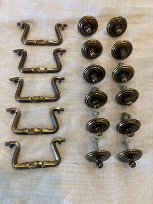 Vintage America Hardware Drawer Pull Brass Swan Neck 3” on-centers Lot ...