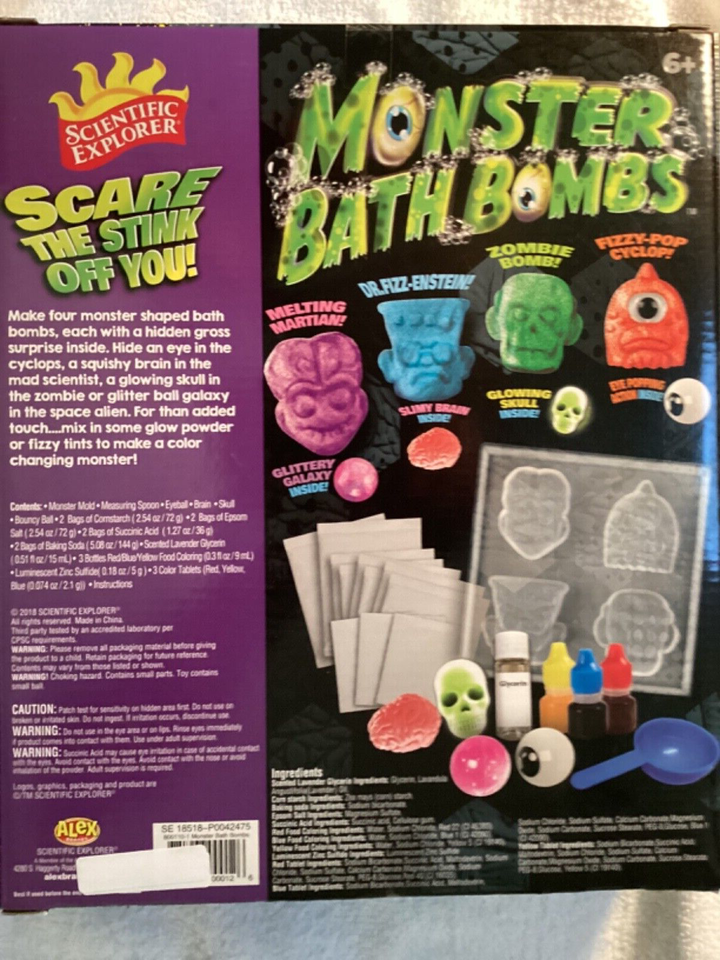 22 PCs Monster Bath Bombs for your children who will look forward to ...