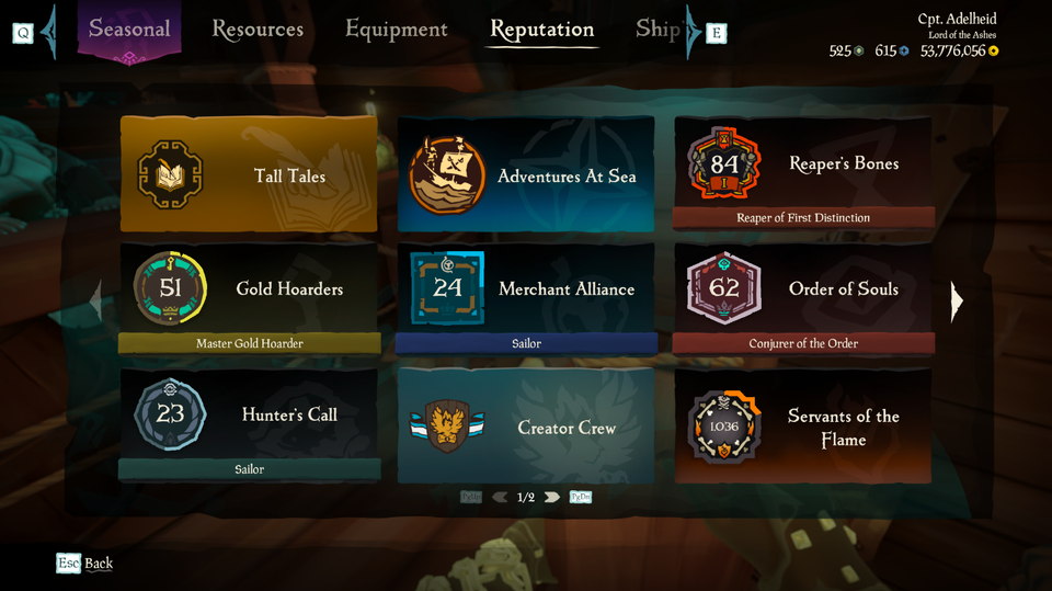 SoT Account - Golden Skeleton Gold Ghost Curse - 2000+ PVP lvls - Sea ...