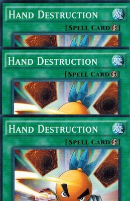 Hand Destruction SR02-EN030 1st X 3 Mint YUGIOH | eBay