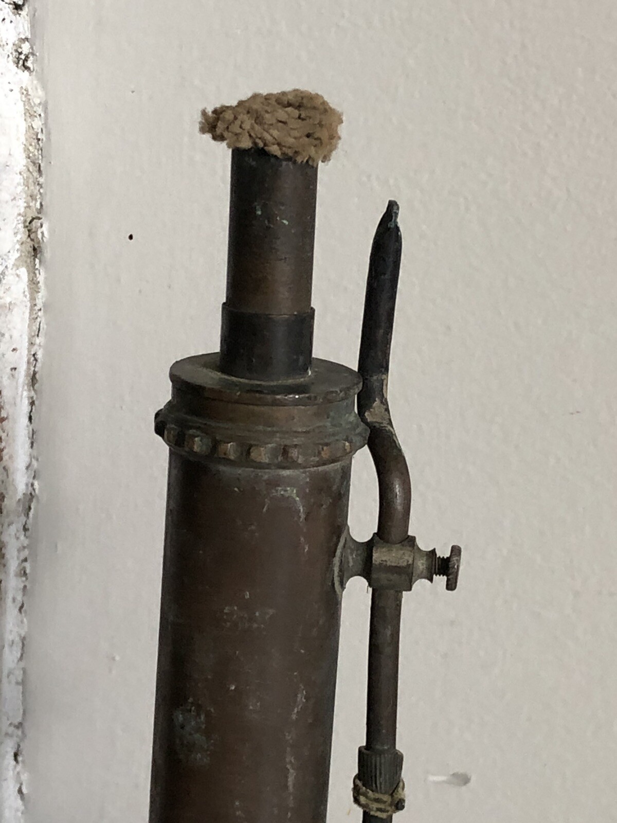 Antique Railroad Torch Hand Flare Lantern with Wick, Heavy Solid Brass ...