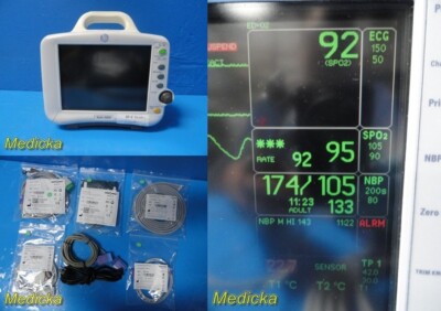 2011 GE Dash 3000 Series Patient Monitor (SpO2 Nellcor) W/ NEW Leads ...