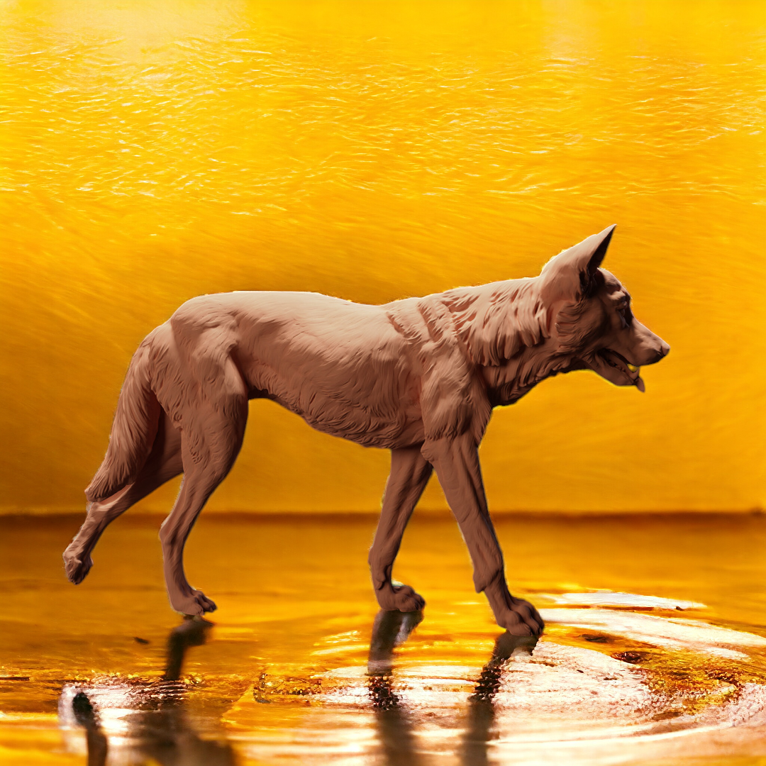 Dingo Walking Resin 3d printed Unpainted Diorama Miniatures Wild Animal ...