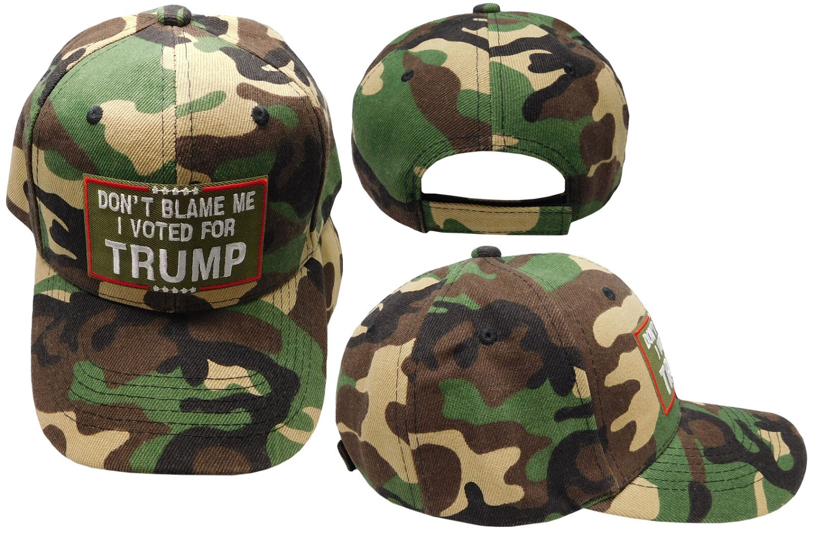 Don't Blame Me I Voted For Trump 2024 Woodland Camo Embroidered Cap Hat ...