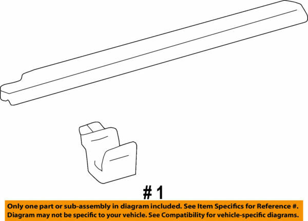 75730-33080 Toyota Moulding assy, rear door belt, rh 7573033080, New ...