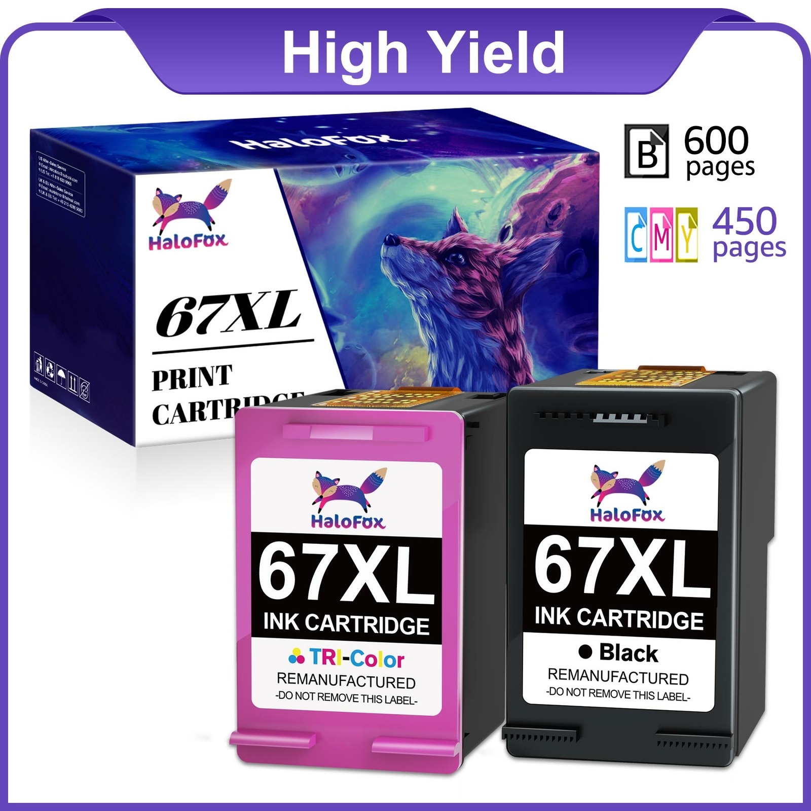 67XL XXL Ink Cartridge for HP 67 XL Deskjet 2755 4155 4158 Envy 6010 ...