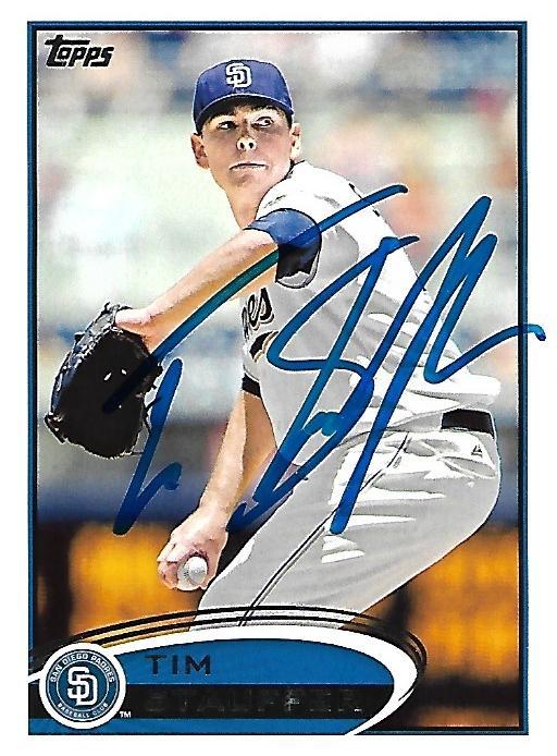 Tim Stauffer Signed Auto 2012 Topps San Diego Padres Card - COA - MLB ...