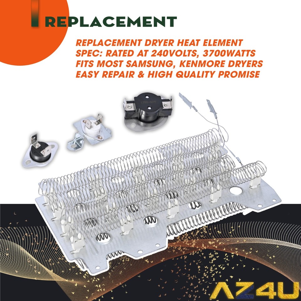 DC47-00032A Dryer Heating Element Fit for Samsung DC93-00154A AP5582094 ...