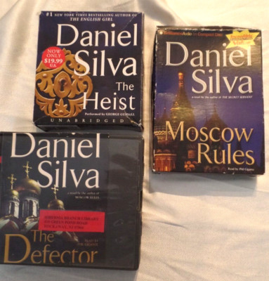 3 AUDIOBOOKs CD Daniel Silva Heist, Moscow Rules, & Defector Preowned ...