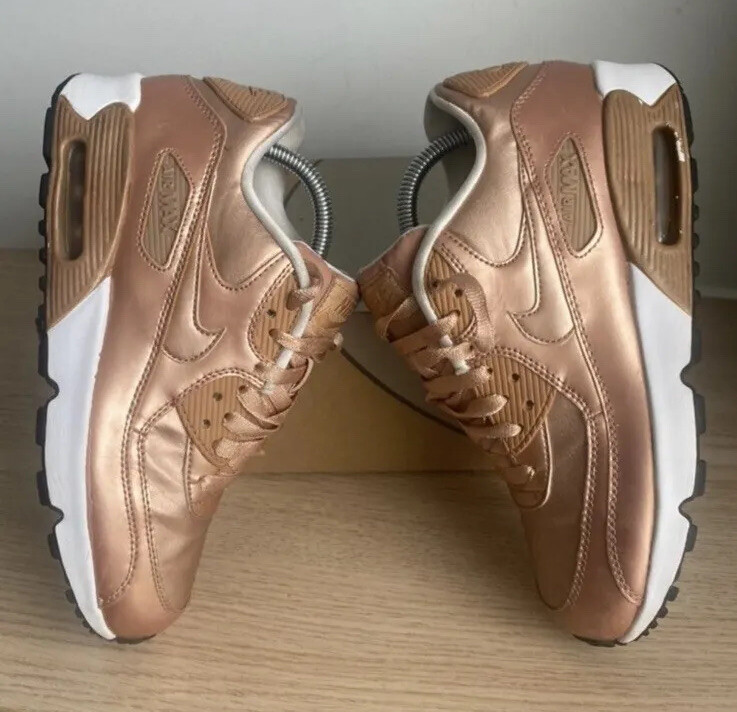 Nike Air Max 90 Metallic Bronze Rose Gold 859633-900 Sneakers SZ 7 Y ...