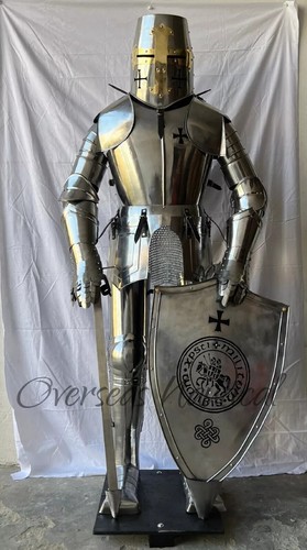 Medieval Templar Suit of Armor Crusader Knight Full Body Suit Armour ...