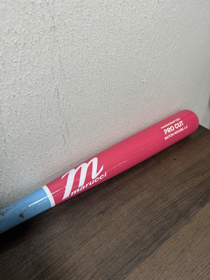 Marucci Pro Cut Maple Wood Bat 33” Pink And Blue | eBay