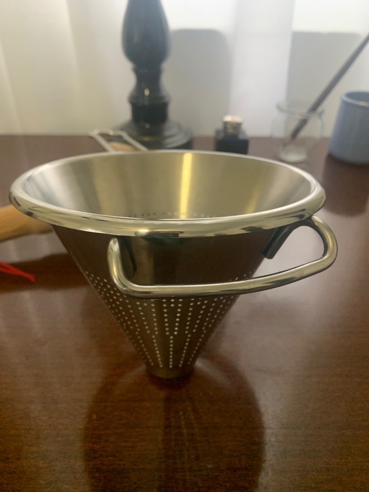 Rösle Stainless Steel Chinois Conical Strainer 7.1" incl. wooden pestle ...