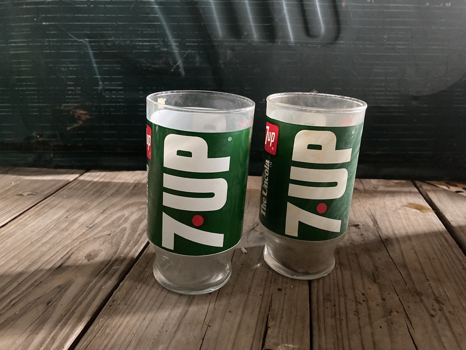 7 up Glass cups Set Of 2 Antique Original Vintage | eBay