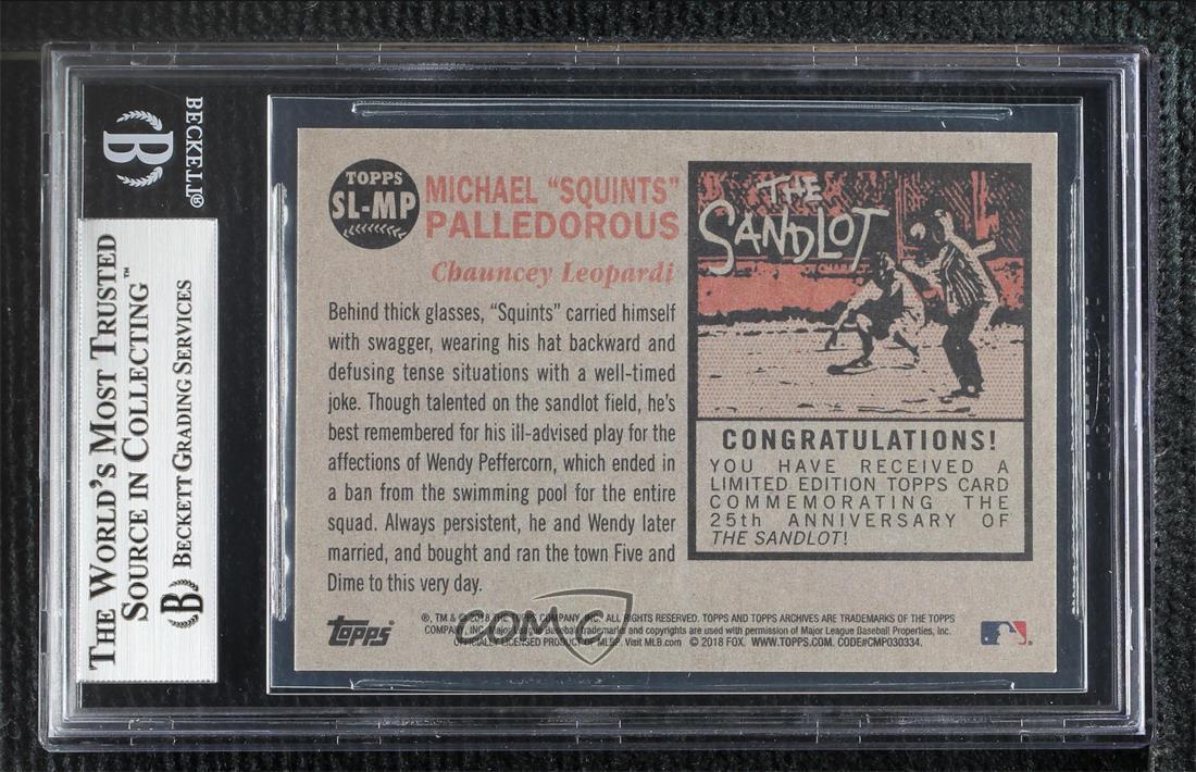 2018 Topps Archives - The Sandlot #SL-MP Michael "Squints" Palledorous ...