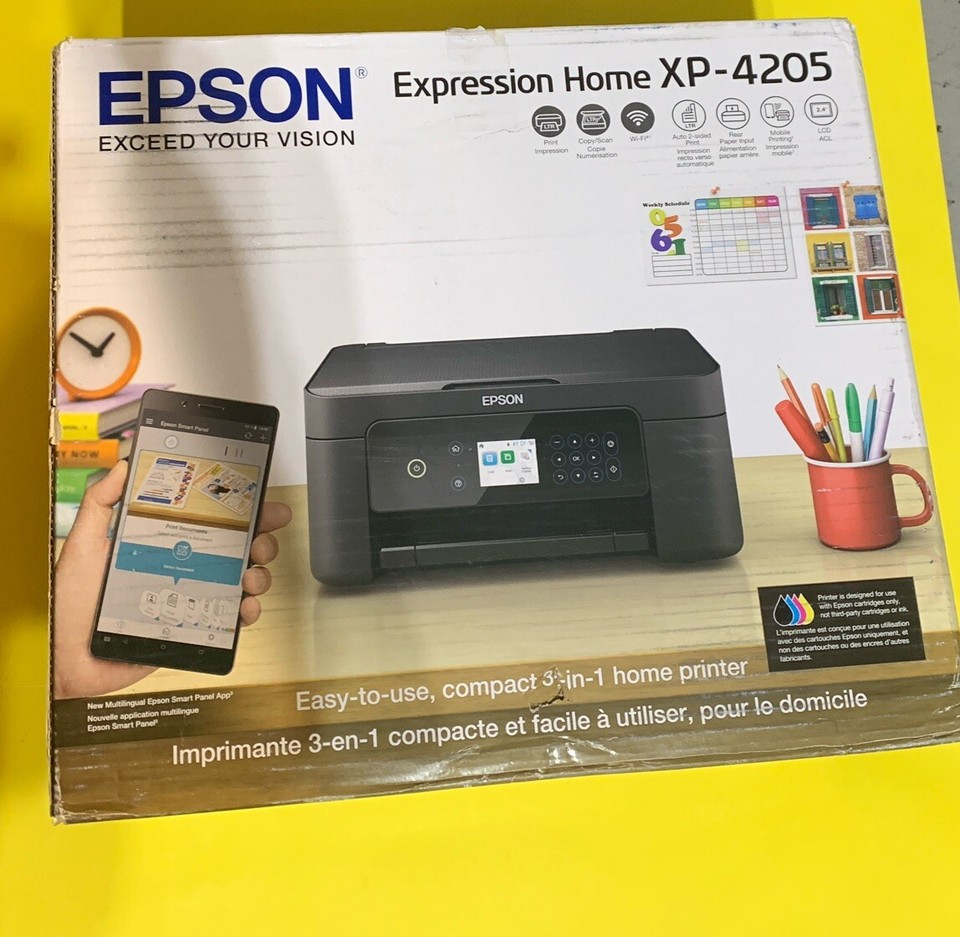 Epson 3-in-1 Printer Expression Home XP-4205 Copy Scan Wi-Fi 2-Sided ...