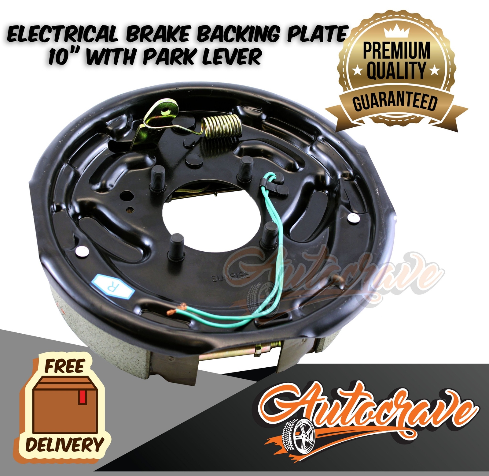 Trailer 10" FORD Brake Drum & 10" Electric Backing Plate WITH LM/Holden ...