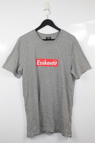 Goat Crew Men's Casual ' Esskeetit' Short Sleeve Grey T-Shirt Size L ...