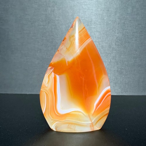 139g Natural red striped agate water drop obelisk Crystal energy ...
