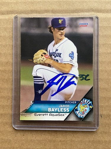 Jarod Bayless Everett Aquasox 2021 Autographed Card Seattle Mariners ...
