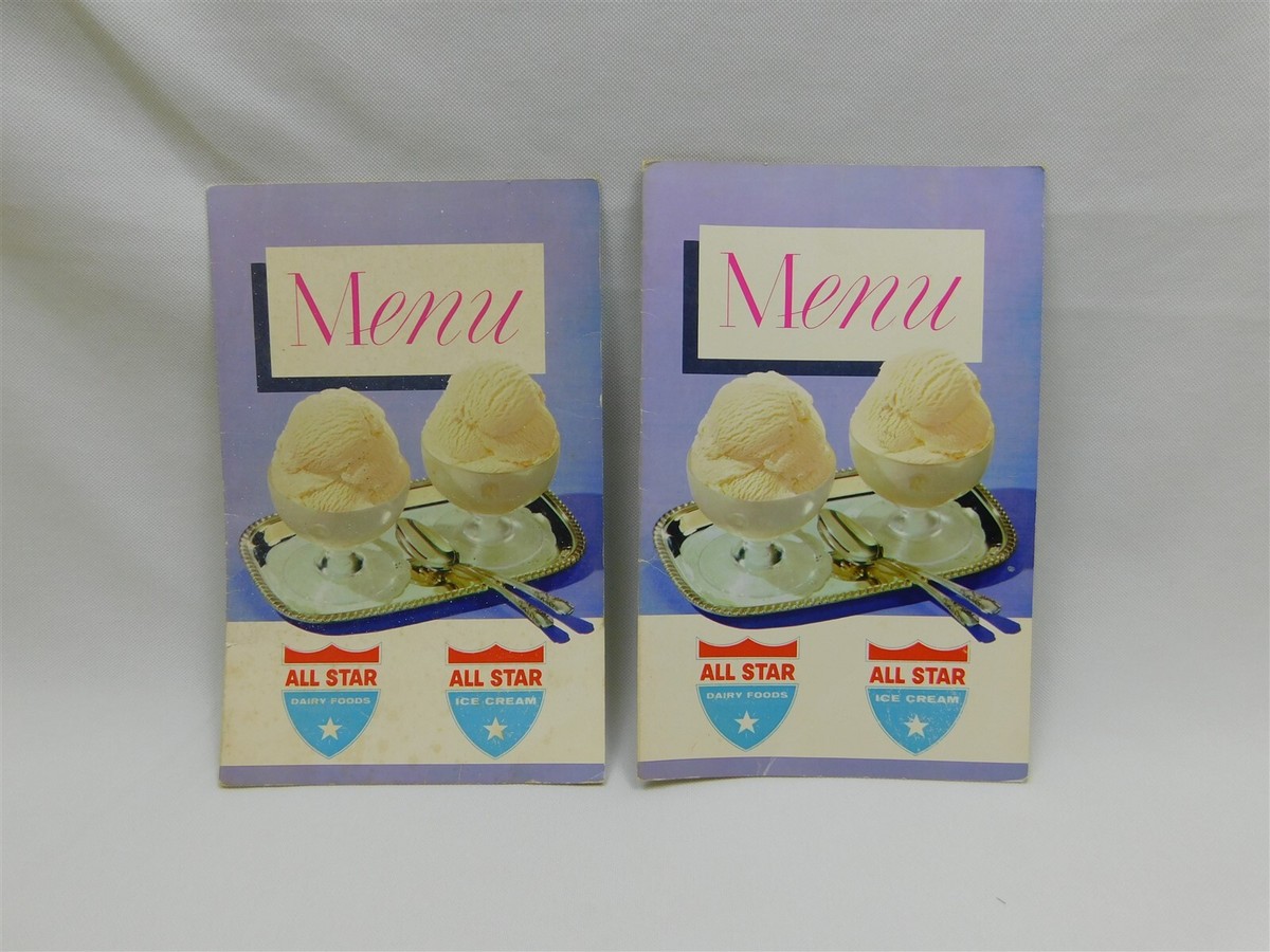 Retro Ice Cream Menu