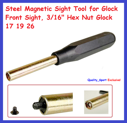 Steel Magnetic Sight Tool for Glock Front Sight, 3/16" Hex Nut Glock 17 ...