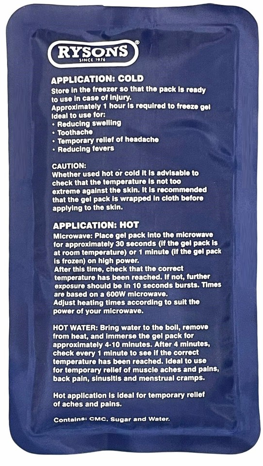 Reusable Hot and Cold Gel Ice Heat Pack for Sports Back Muscle pain ...