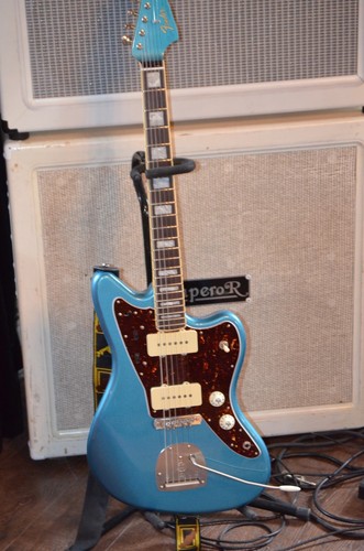 Warmoth Jazzmaster Guitar Custom W Case ocean turquoise mastery bridge ...