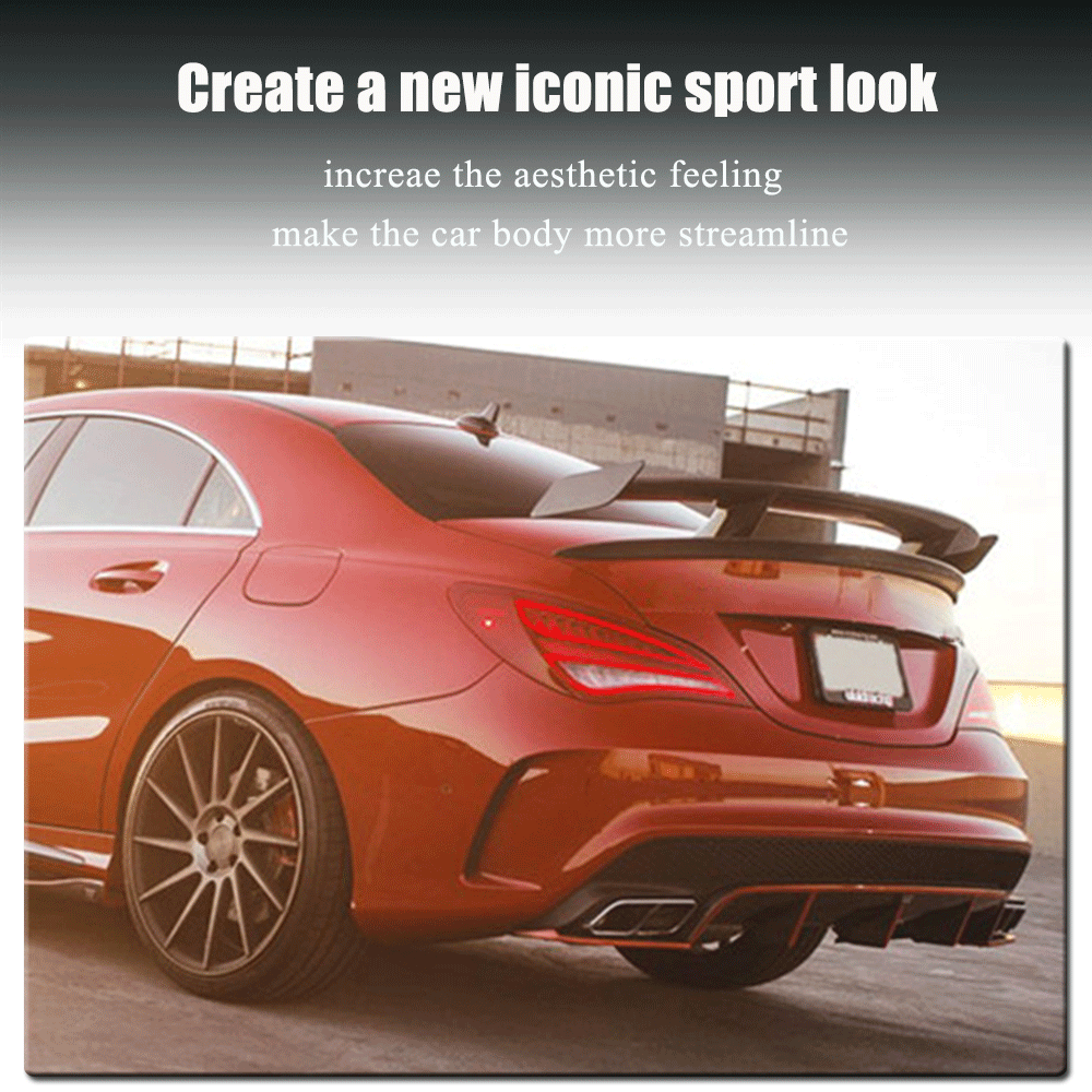 Carbon Fiber Rear Trunk Spoiler Boot Wing Lip For Benz C117 CLA250 ...