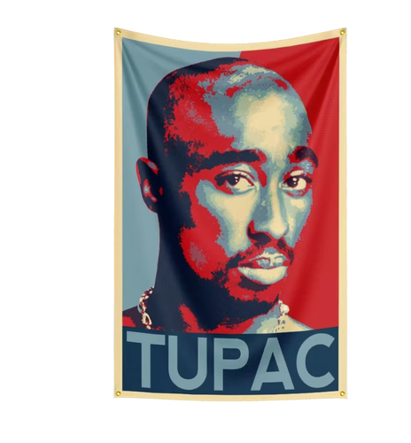 2Pac Flag 3x5 FT 2Pac Banner 2Pac Tapestry Rap Hip Hop Tupac Banner ...