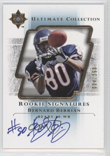 2004 Ultimate Collection Signatures /250 Bernard Berrian #108 Rookie ...
