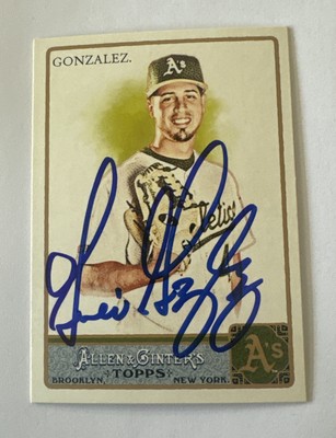 Signed 2011 Topps Allen & Ginter 301 Gio Gonzalez Athletics Card ...