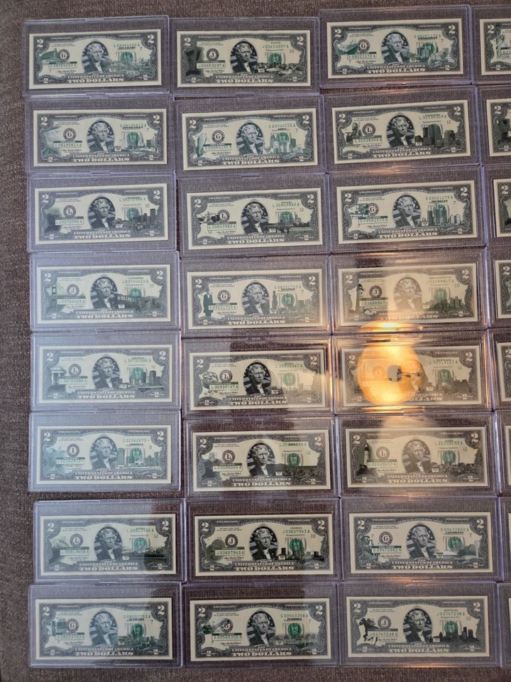 50 STATE $2 Dollar Bill Collection In Case World Reserve Monetary | eBay