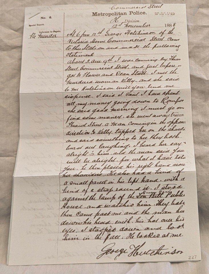 Jack the Ripper Police Reports Notice Poster 1888 London Old Autograph ...