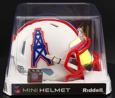 HOUSTON OILERS NFL Riddell SPEED Mini Football Helmet w/ EYE SHIELD ...