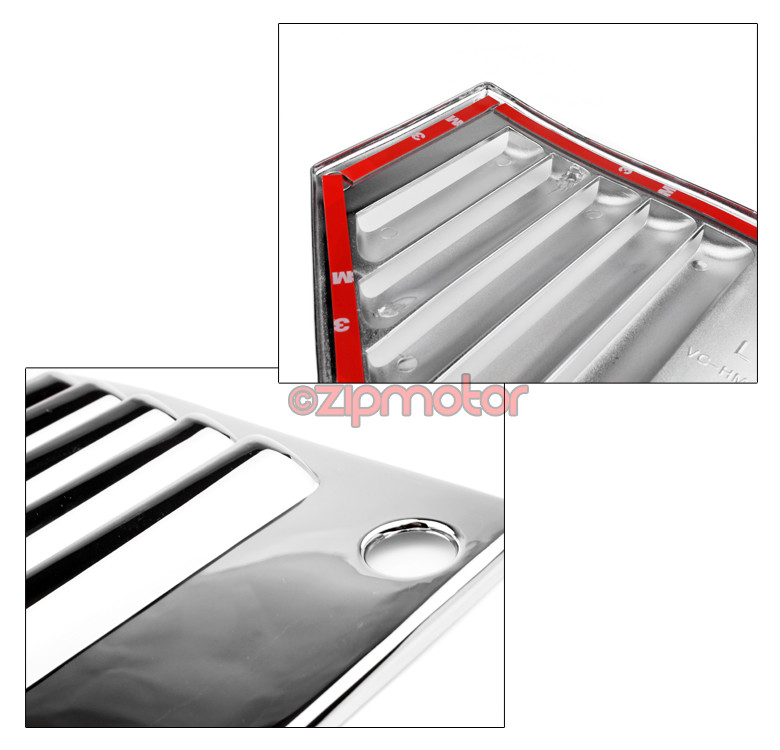 03-09 HUMMER H2 SIDE VENT COVER CHROME HOOD INTAKE BEZEL MOULDING TRIM ...