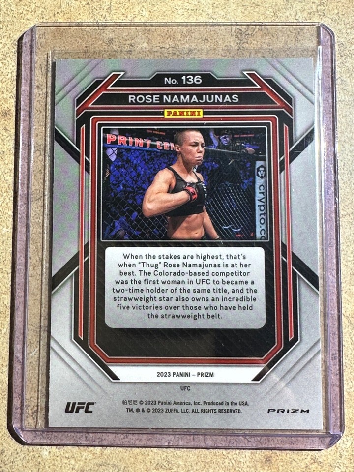 2023 Panini Prizm UFC Ruby Wave Prizm #136 Rose Namajunas | eBay